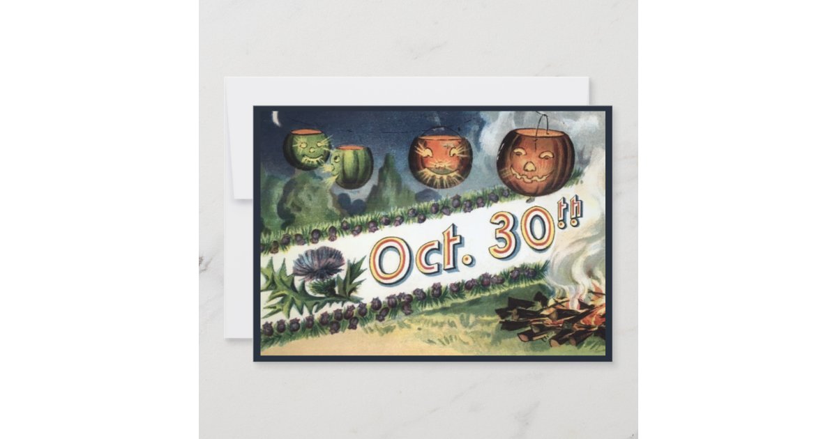 October 30 Halloween Birthday Greeting Card | Zazzle
