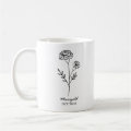 October Birth Month Flower Monogram Coffee Mug | Zazzle