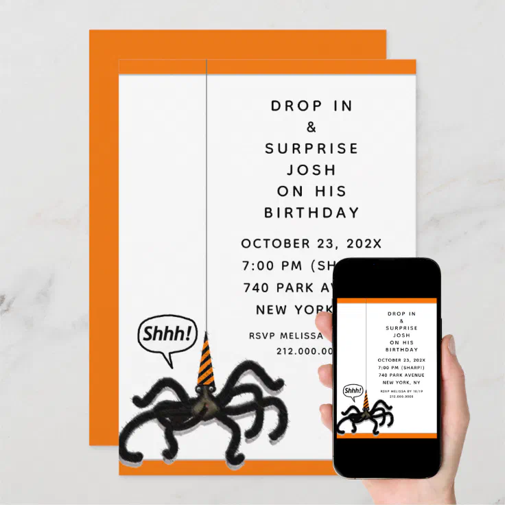 October Birthday Surprise Party Invitation | Zazzle