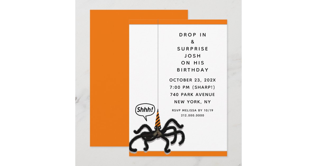 October Birthday Surprise Party Invitation | Zazzle