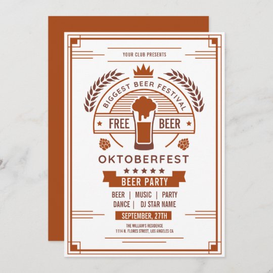October fest club invitation | Zazzle.com