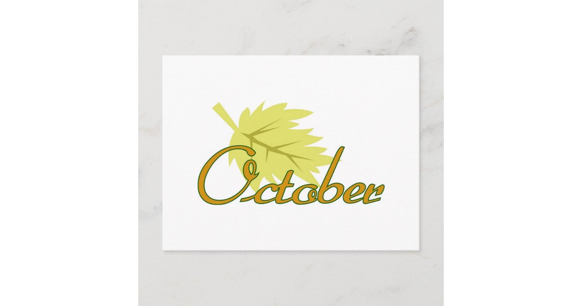 October Postcard | Zazzle