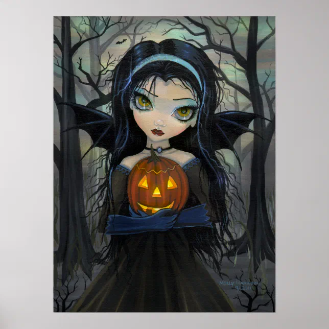 October Woods Gothic Vampire Halloween Poster | Zazzle