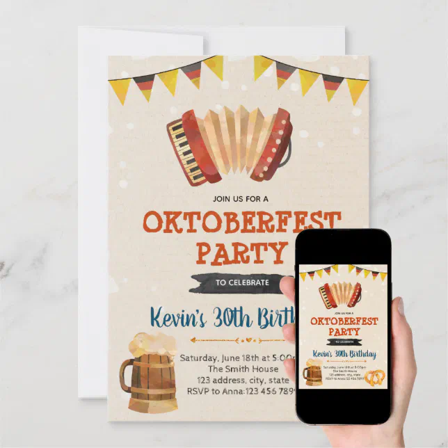 Octoberfest theme party invitation | Zazzle