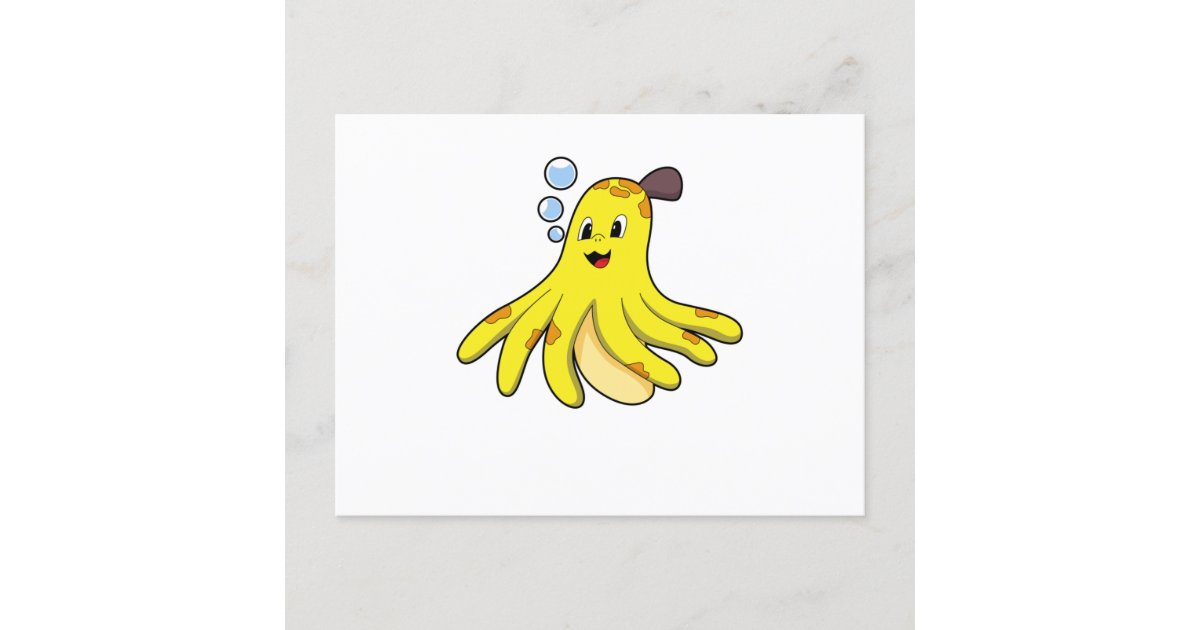 Octopus as Banana Postcard | Zazzle