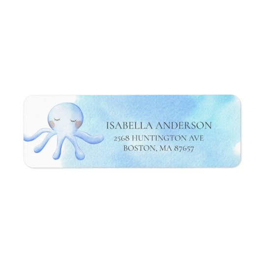 Octopus Baby Shower Address Label | Zazzle.com