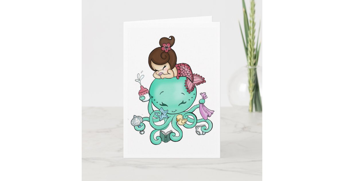 Octopus Babysitter Card | Zazzle