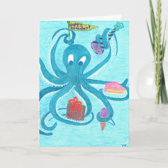 Octopus Birthday Card | Zazzle