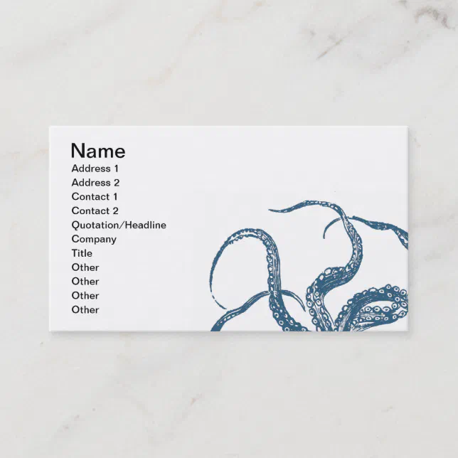 Octopus Business Card | Zazzle