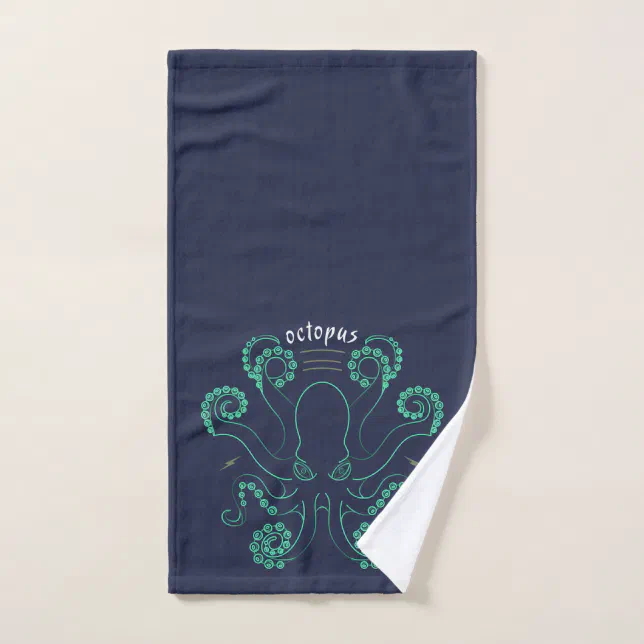 Octopus Cephalopod Tentacles Hand Towel | Zazzle