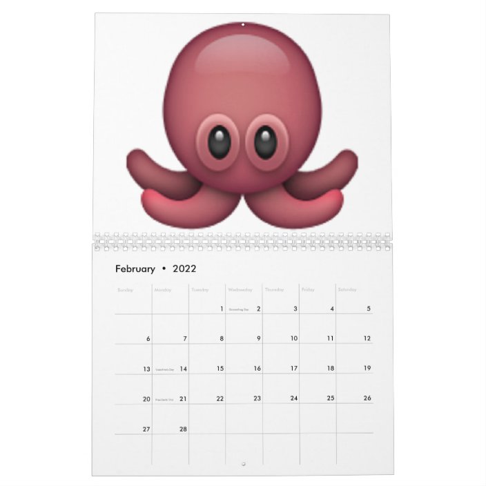 Octopus - Emoji Calendar | Zazzle.com