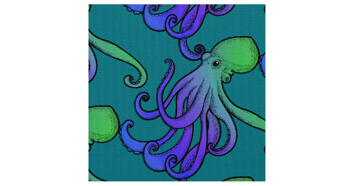 octopus fabric | Zazzle