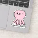 Octopus Feeling Happy Pink Mood Sticker | Zazzle