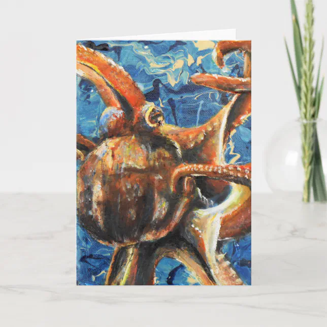 Octopus Greetings Card | Zazzle