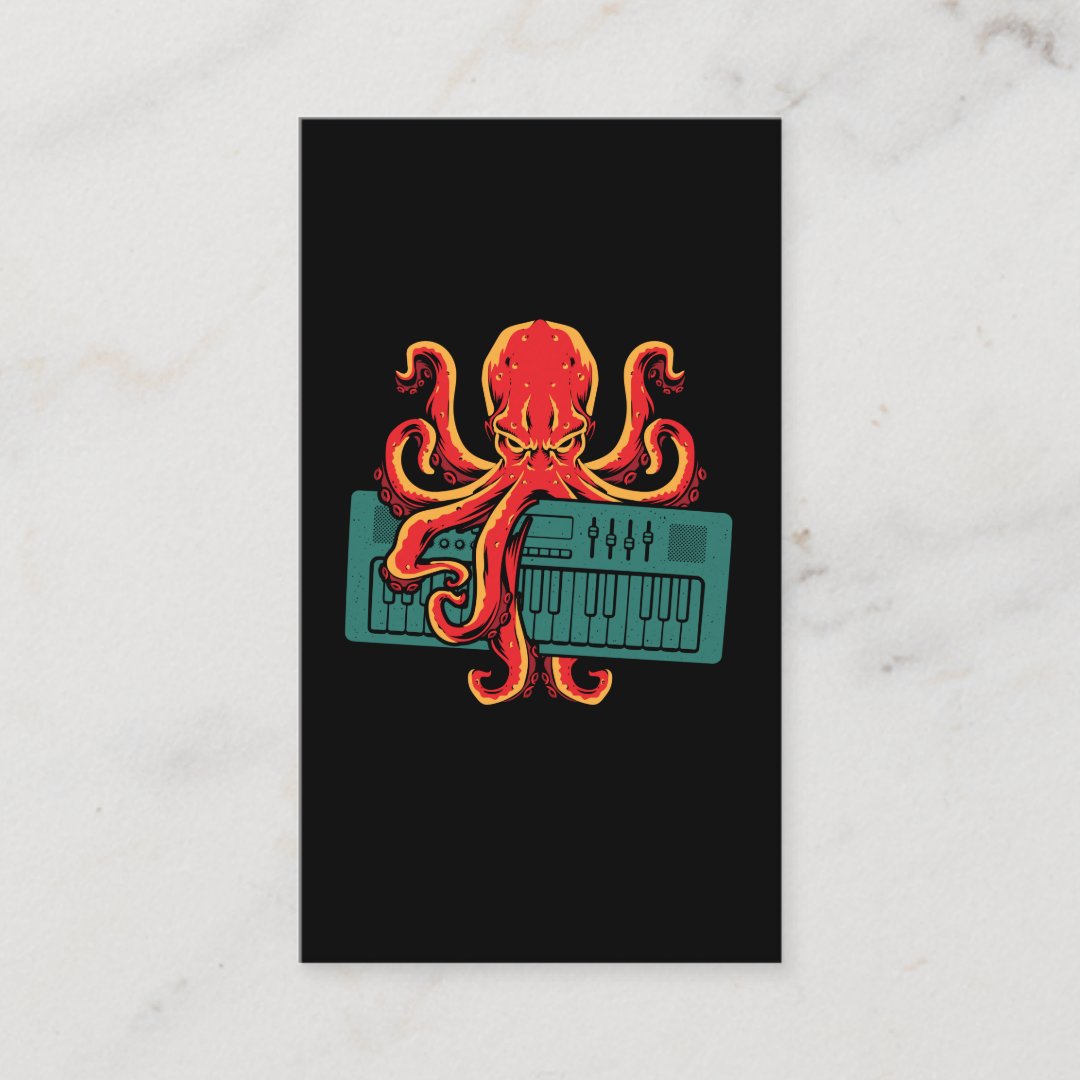 Octopus Japanese Analog Synth Keyboard Synthesizer Business Card | Zazzle