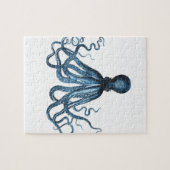 Octopus kraken nautical coastal ocean beach blue jigsaw puzzle | Zazzle