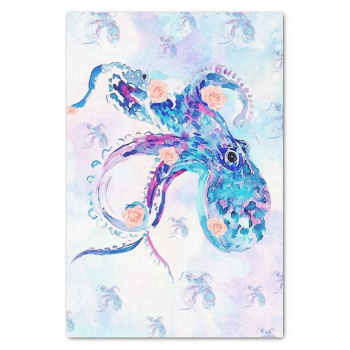 octopus pastel in dream tissue paper | Zazzle