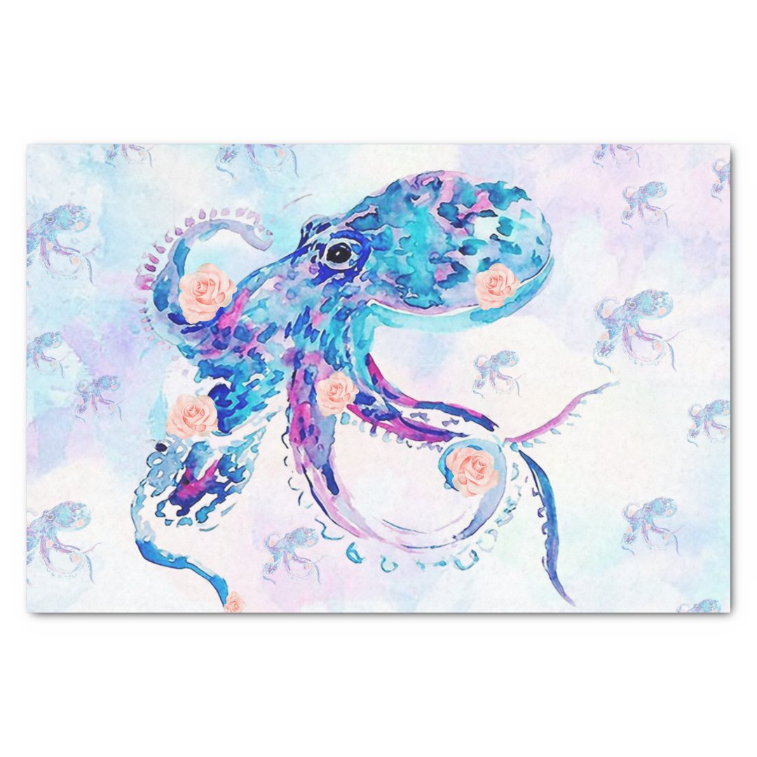 octopus pastel in dream tissue paper | Zazzle