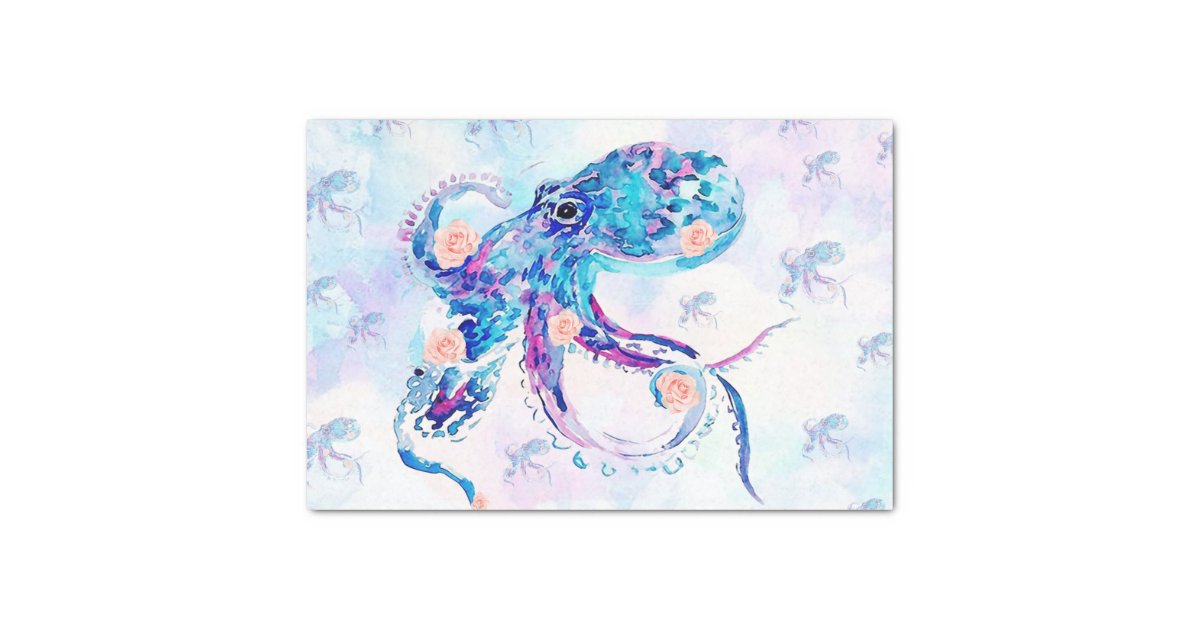 octopus pastel in dream tissue paper | Zazzle