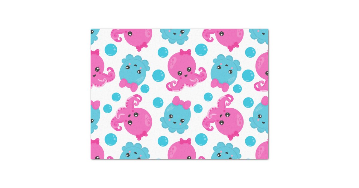 Octopus Pattern, Cute Octopus, Sea Animals Tissue Paper | Zazzle