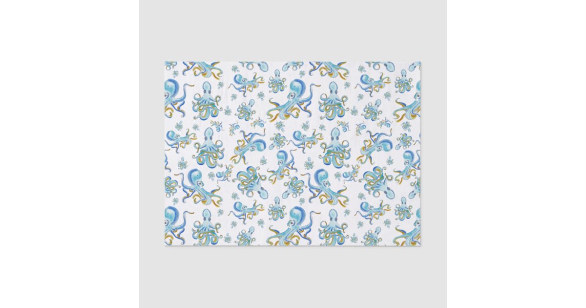 Octopus Pattern Tissue Paper | Zazzle
