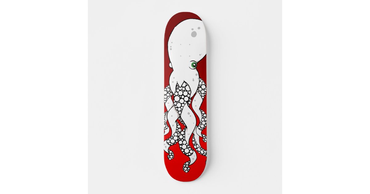 Octopus (Red) Skateboard Deck | Zazzle
