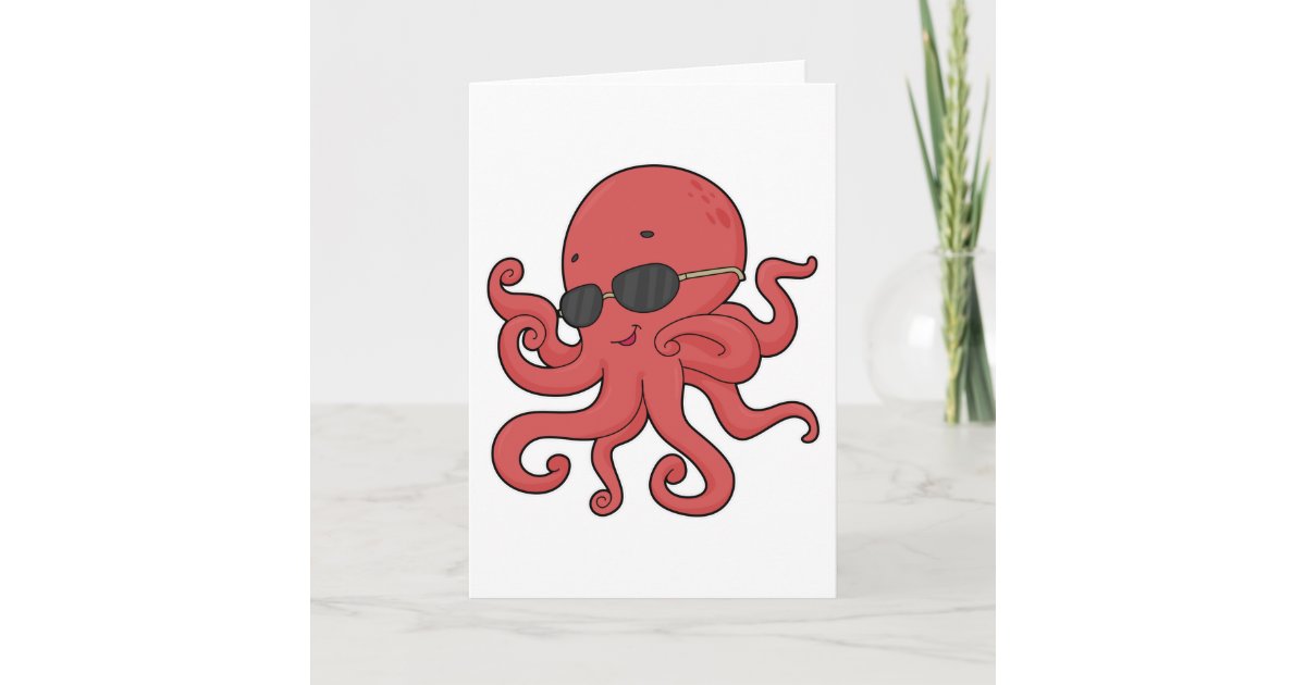 Octopus Sunglasses Card | Zazzle