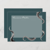 Octopus Teal Note Card | Zazzle