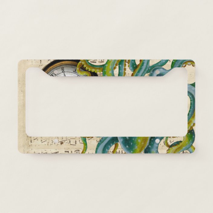 Octopus Tentacles Compass Music License Plate Frame | Zazzle.com