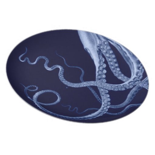 Octopus Triptych Tentacles Plate | Zazzle