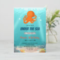 Octopus under the sea birthday invitation | Zazzle