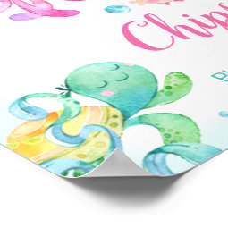 Octopus Under The Sea Creatures Birthday Sign | Zazzle