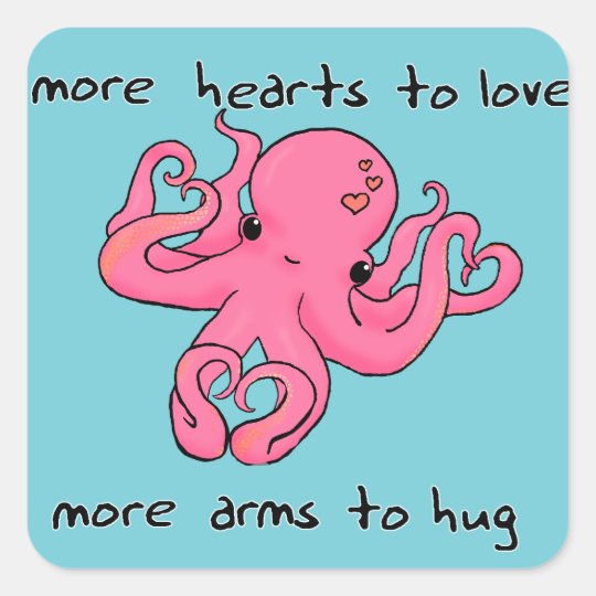 Octopus Valentine's Day sticker Valentines | Zazzle.com