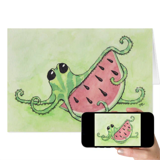 Octopus & Watermelon | Zazzle