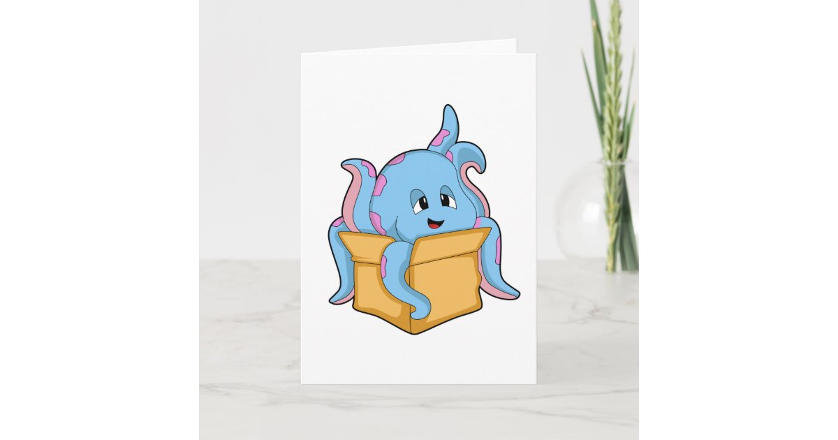 Octopus with Packet.PNG Card | Zazzle