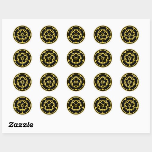 Oda Clan Kamon Classic Round Sticker | Zazzle