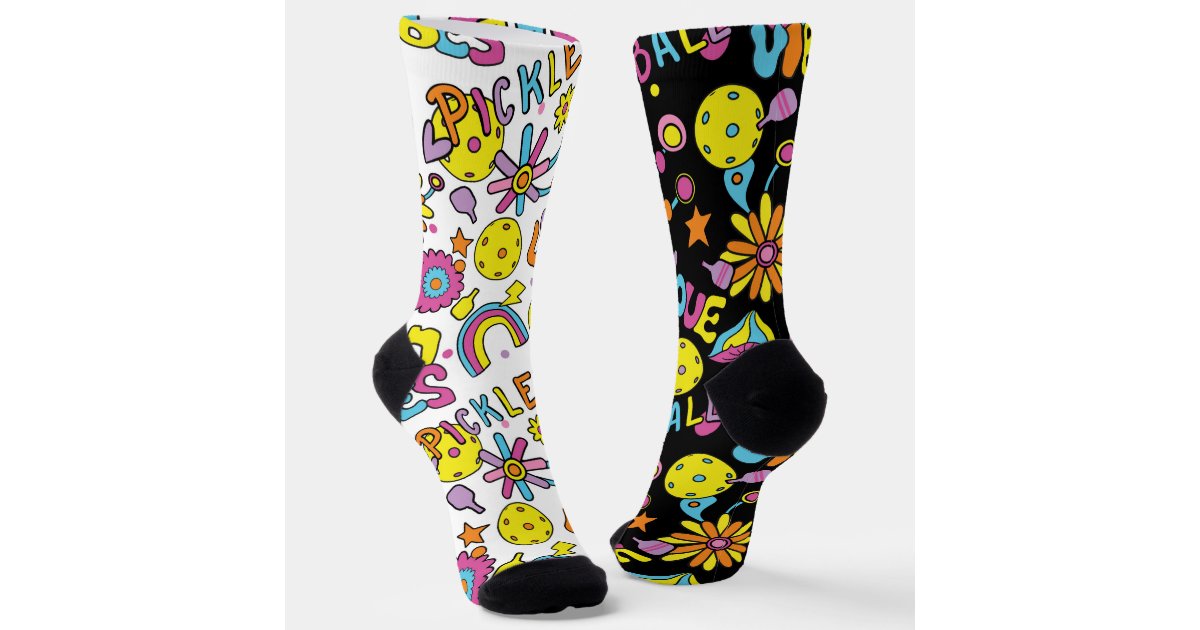 Odd 浪, groovy, 90s, for cool pickleballer :) socks | Zazzle