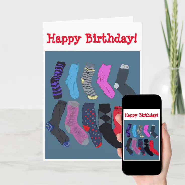 Odd Socks Birthday Card | Zazzle