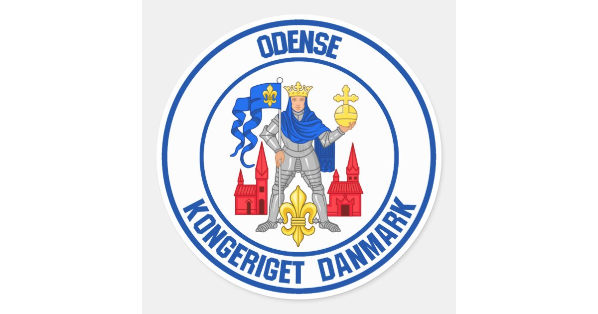 Odense Round Emblem Classic Round Sticker | Zazzle