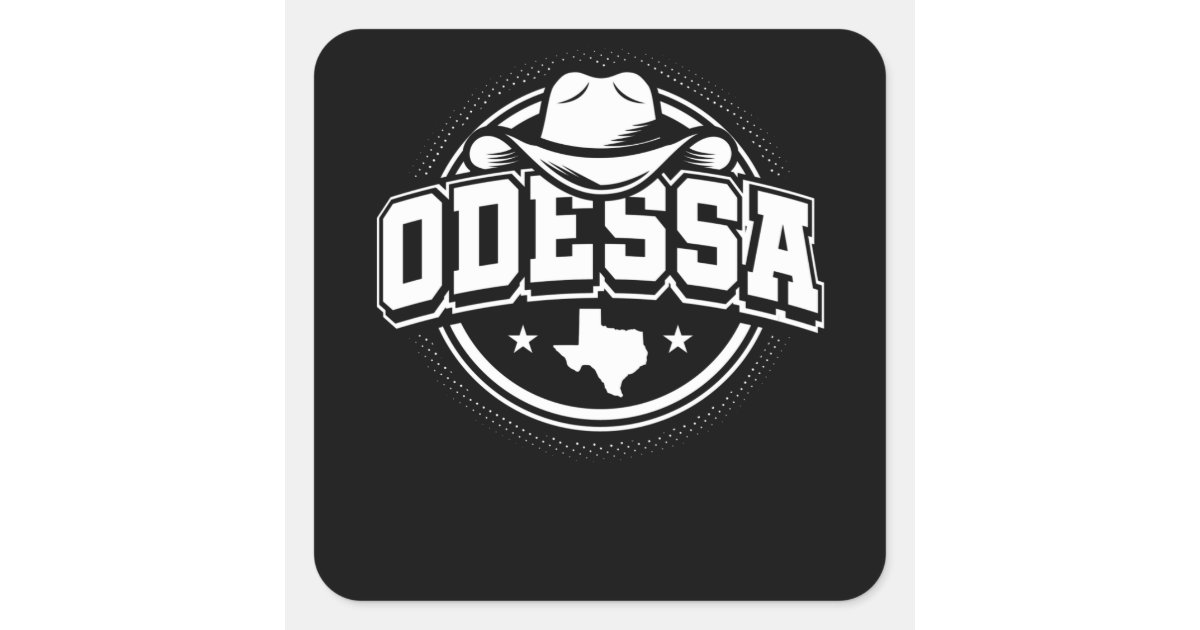Odessa Texas TX Square Sticker | Zazzle