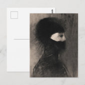 Odilon Redon. Armor. Dark woman face. Symbolism Postcard | Zazzle