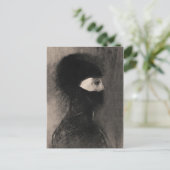 Odilon Redon. Armor. Dark woman face. Symbolism Postcard | Zazzle