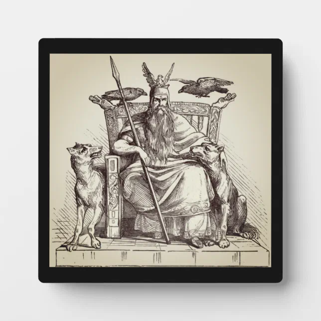 Odin All Father Norse God Viking Altar Plaque | Zazzle