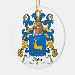 Odin Family Crest Ceramic Ornament | Zazzle
