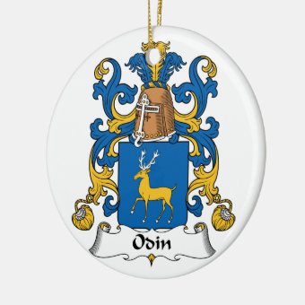 Odin Family Crest Ceramic Ornament | Zazzle