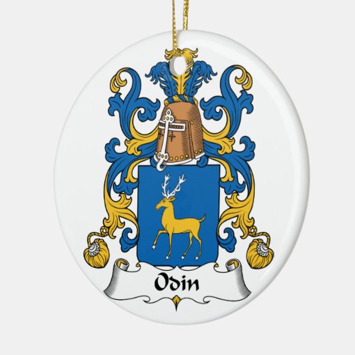 Odin Family Crest Ceramic Ornament | Zazzle