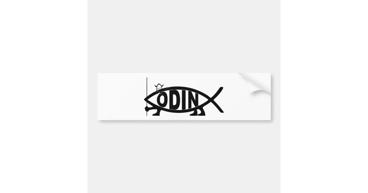 Odin Fish Bumper Sticker | Zazzle