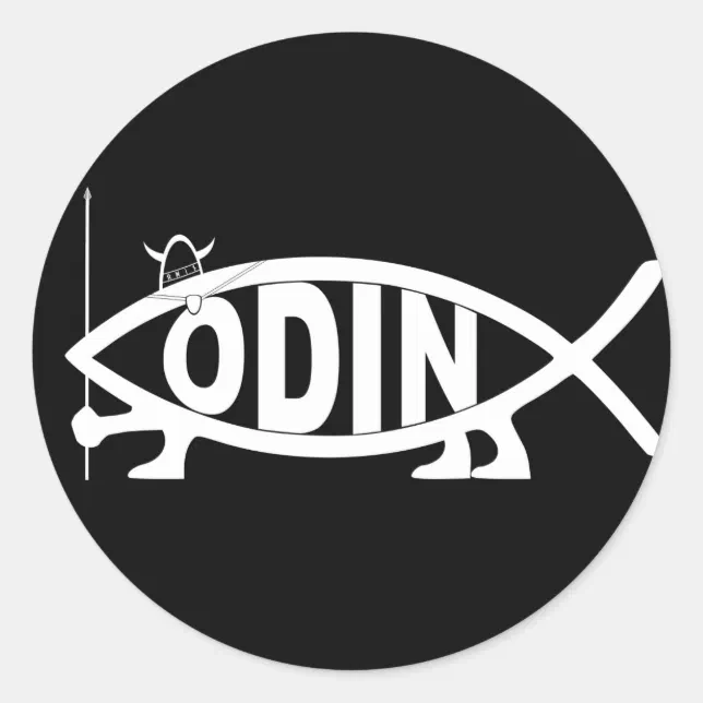 Odin Fish Classic Round Sticker | Zazzle