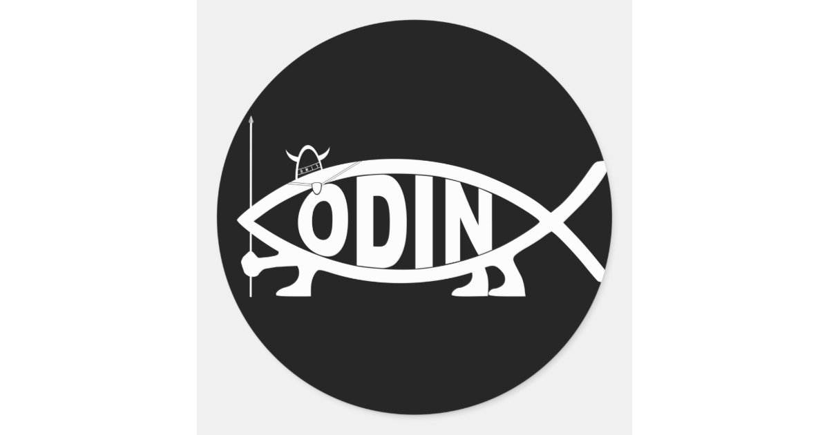 Odin Fish Classic Round Sticker | Zazzle