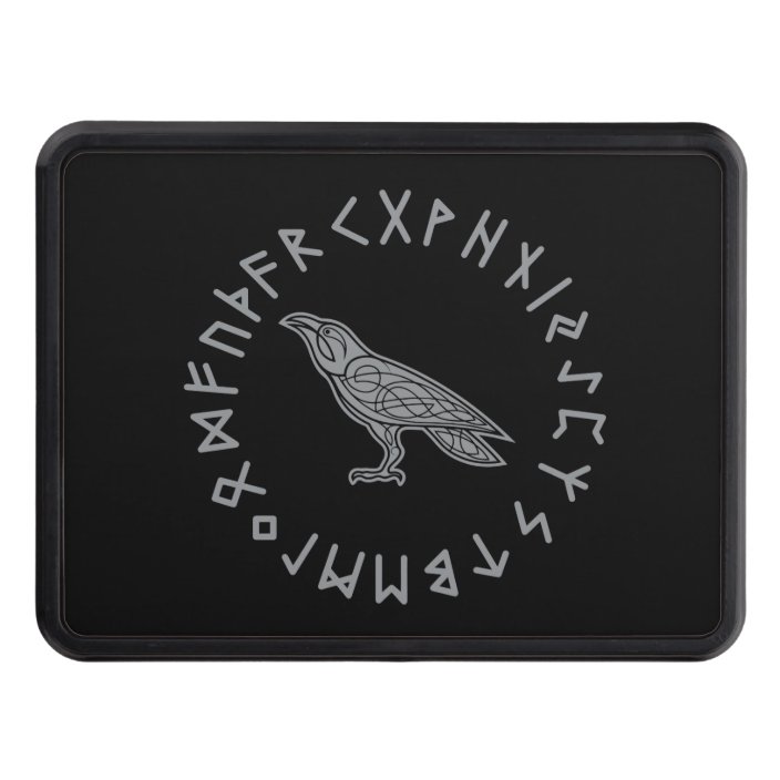 Odin Raven Crow Viking Mythology runes runic Hitch Cover | Zazzle.com